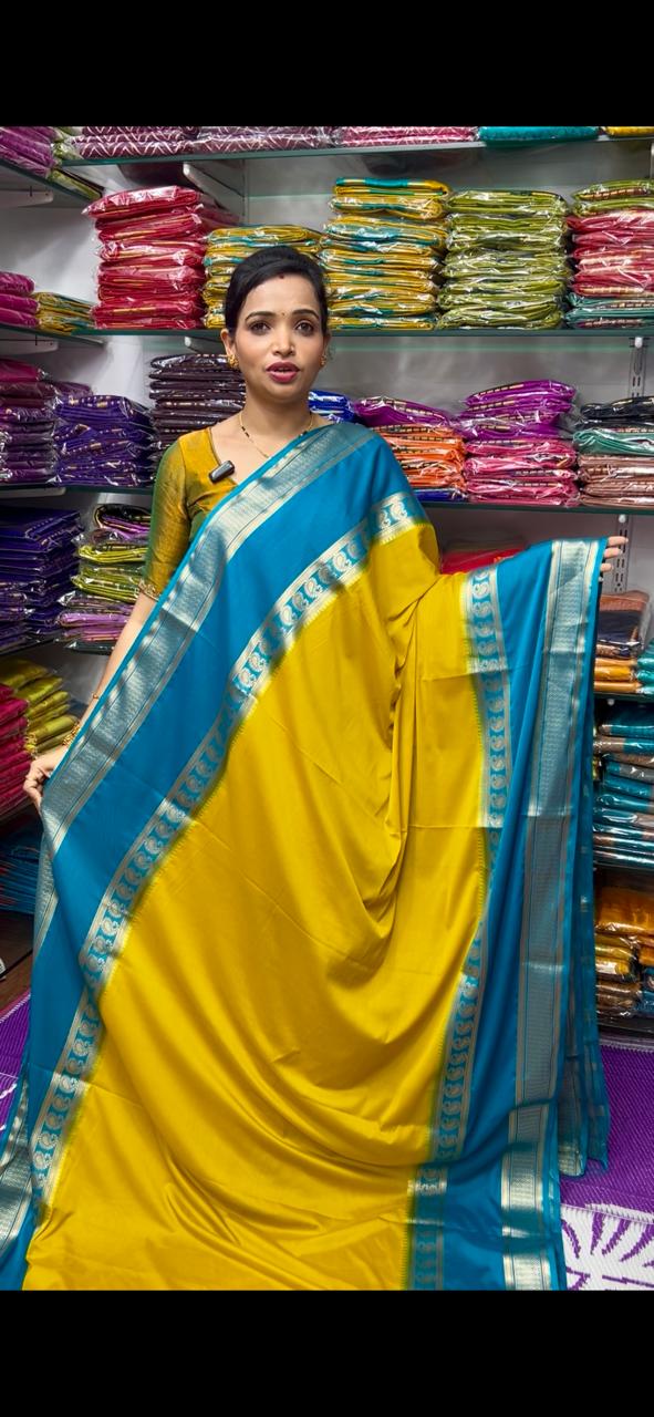 Mysore Crepe Dani Saree (2564A) – Ramaiahs